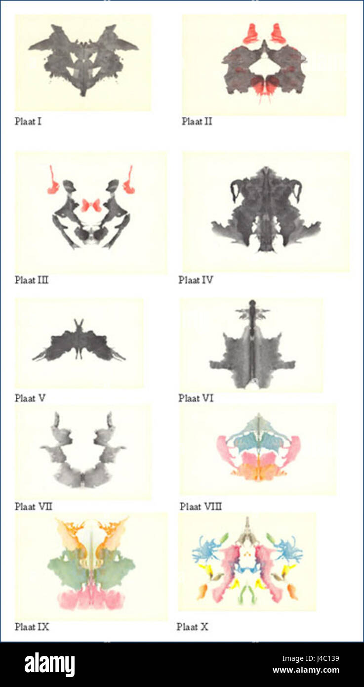 Rorschach inkblots are psychological test images consisting of ...