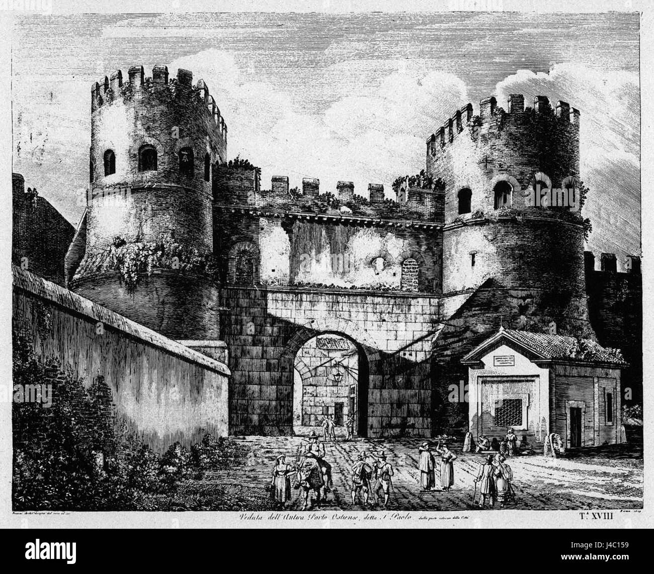 Porta san paolo rome Black and White Stock Photos & Images - Alamy