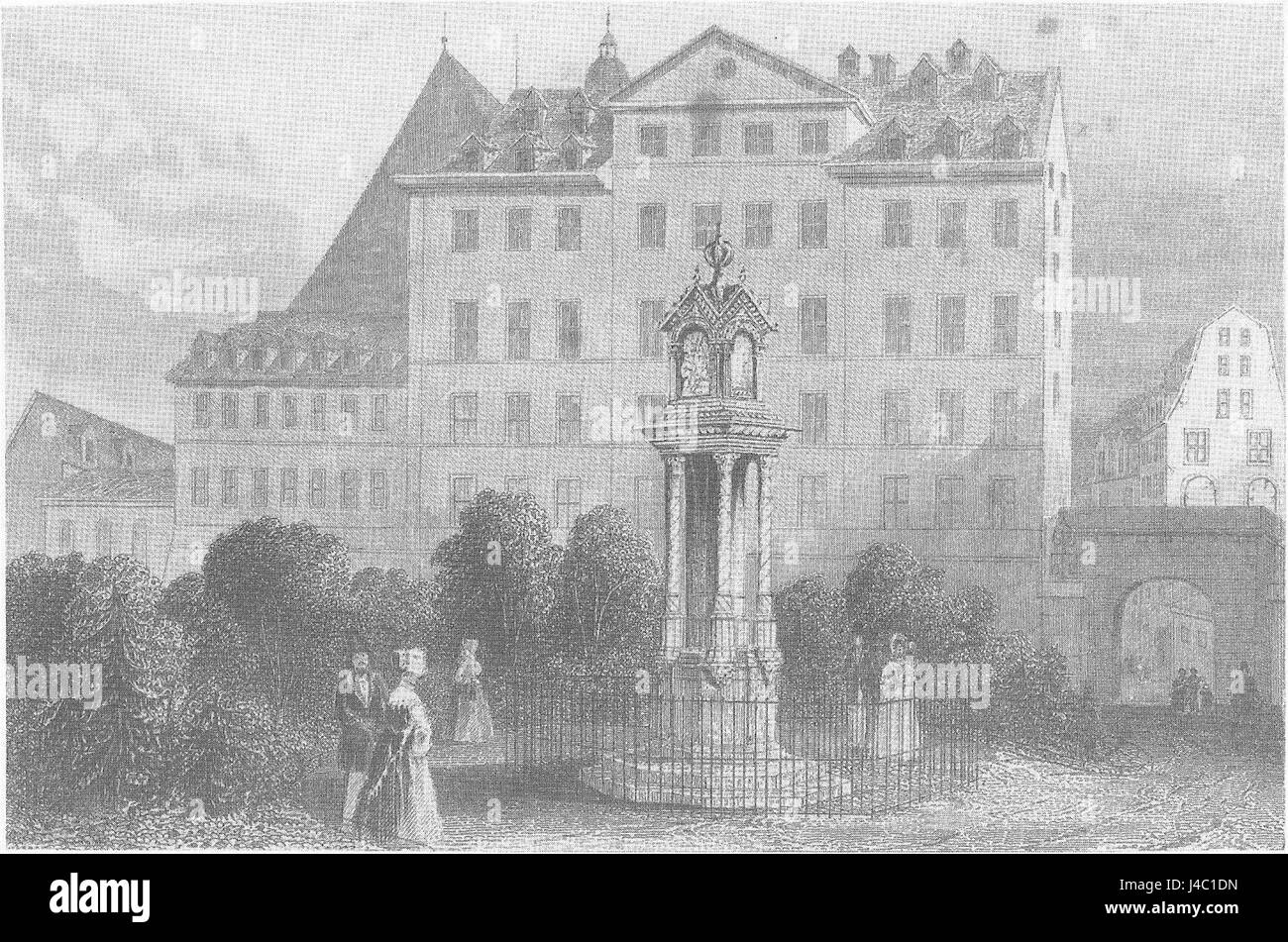 Johann sebastian bach monument Black and White Stock Photos & Images ...