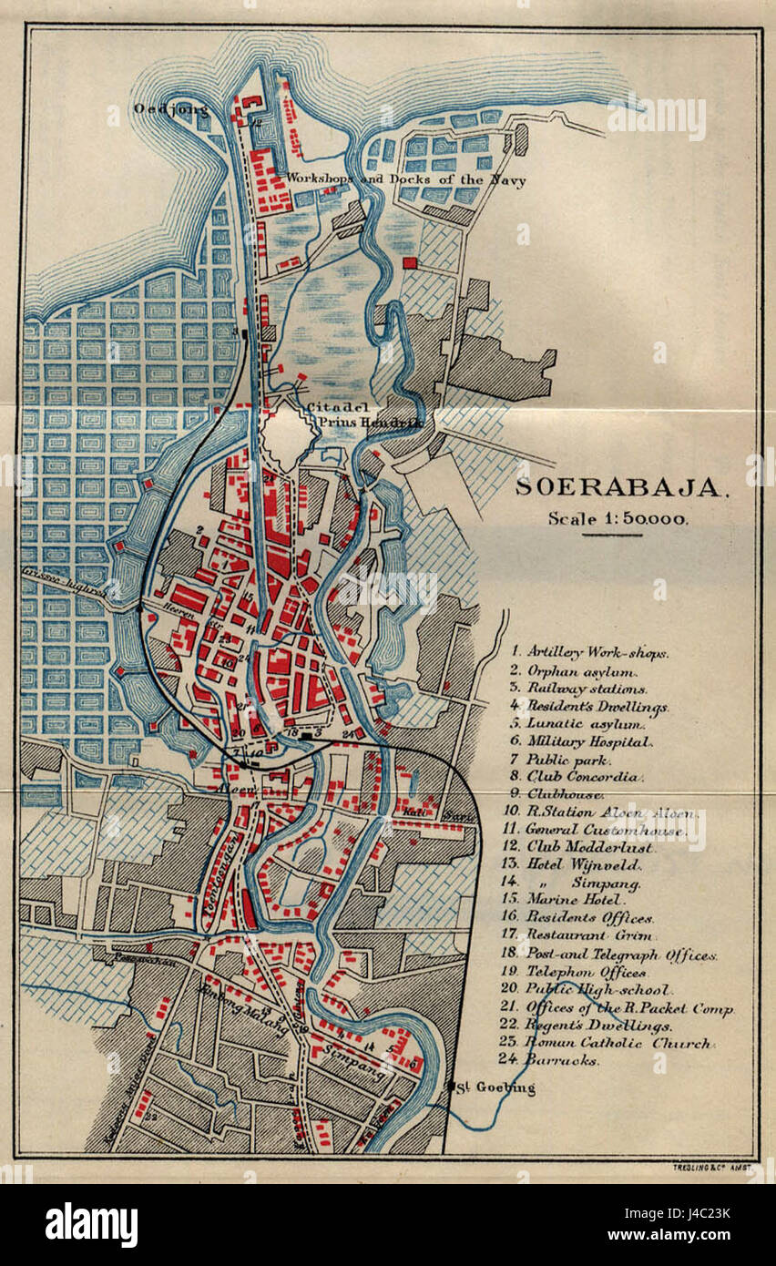 Map of surabaya hi-res stock photography and images - Alamy