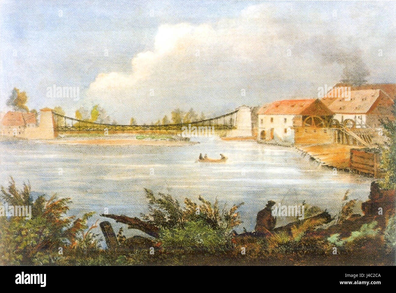 The Retezovy Bridge in Podebrady, constructed in 1845, is a ...