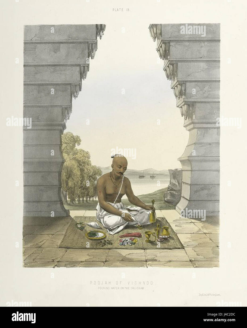 Poojah of Vishnu Stock Photo - Alamy