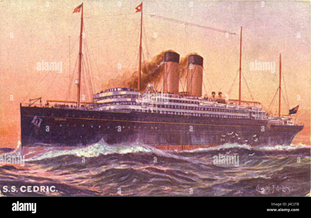 RMS Cedric was a British passenger liner, launched in the early 20th ...