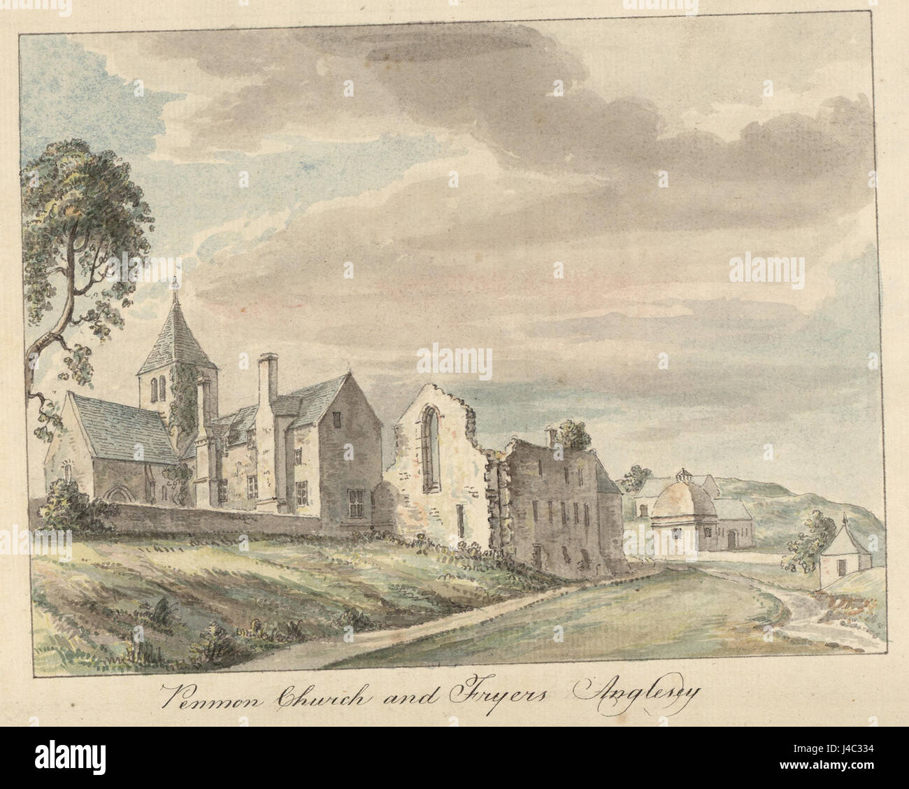 Penmon Church and Fryers Anglesey Stock Photo - Alamy