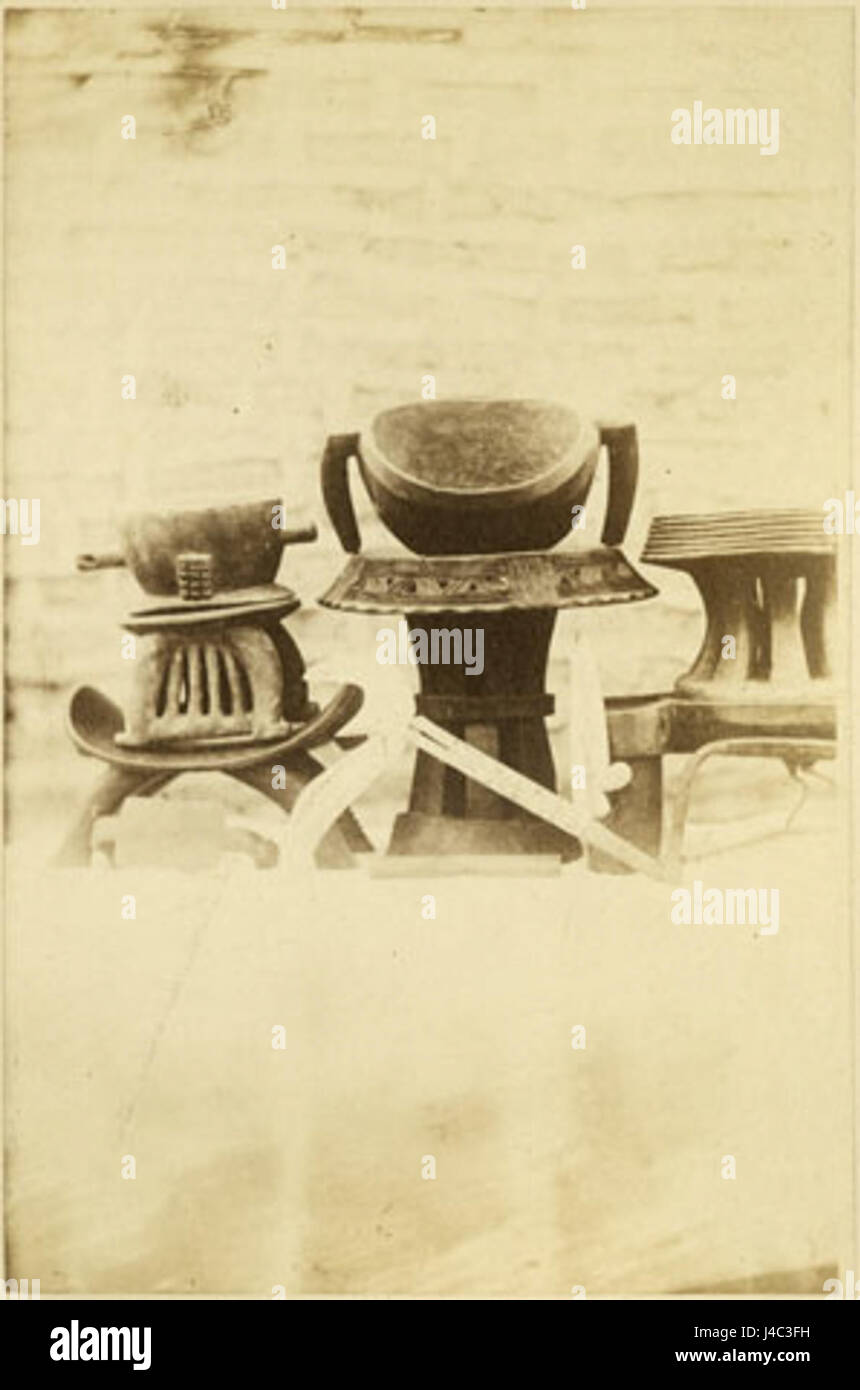 Richard Buchta Display of Zande objects Stock Photo - Alamy