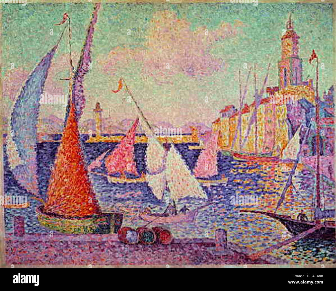 Paul Signac's 'St. Tropez Harbor' from 1899 is an Impressionist ...