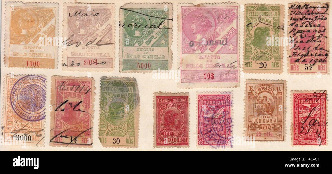 Brazil's revenue stamps are used to indicate payment for goods and ...