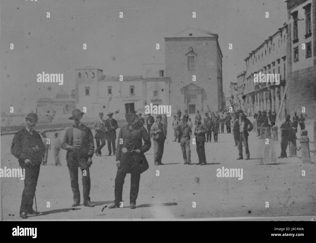 Vibrant town square in Black and White Stock Photos & Images - Alamy