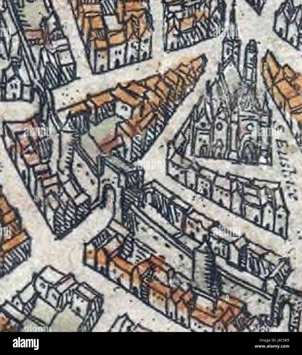 The 1530 plan of Paris, created by Braun, provides an early bird's-eye ...