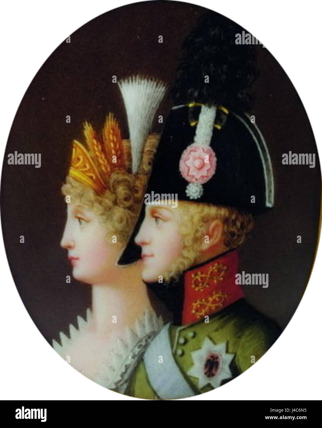 This profile portrait miniature depicts Alexander I of Russia alongside ...