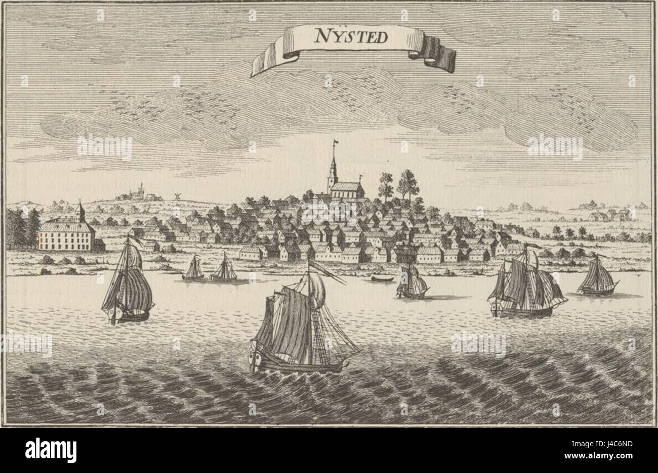 This refers to a prospectus or detailed view of Nysted, a town in ...