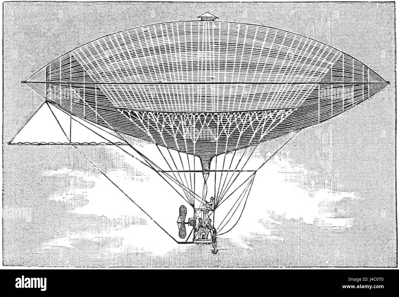 This image features a Tissandier balloon from 1883, showcasing the ...