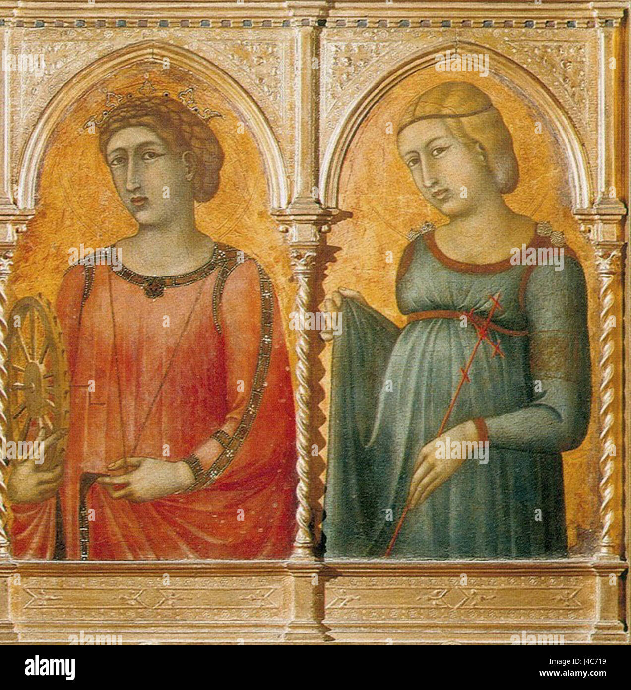 This title refers to Pietro Lorenzetti's artwork, 'Santi,' housed at ...