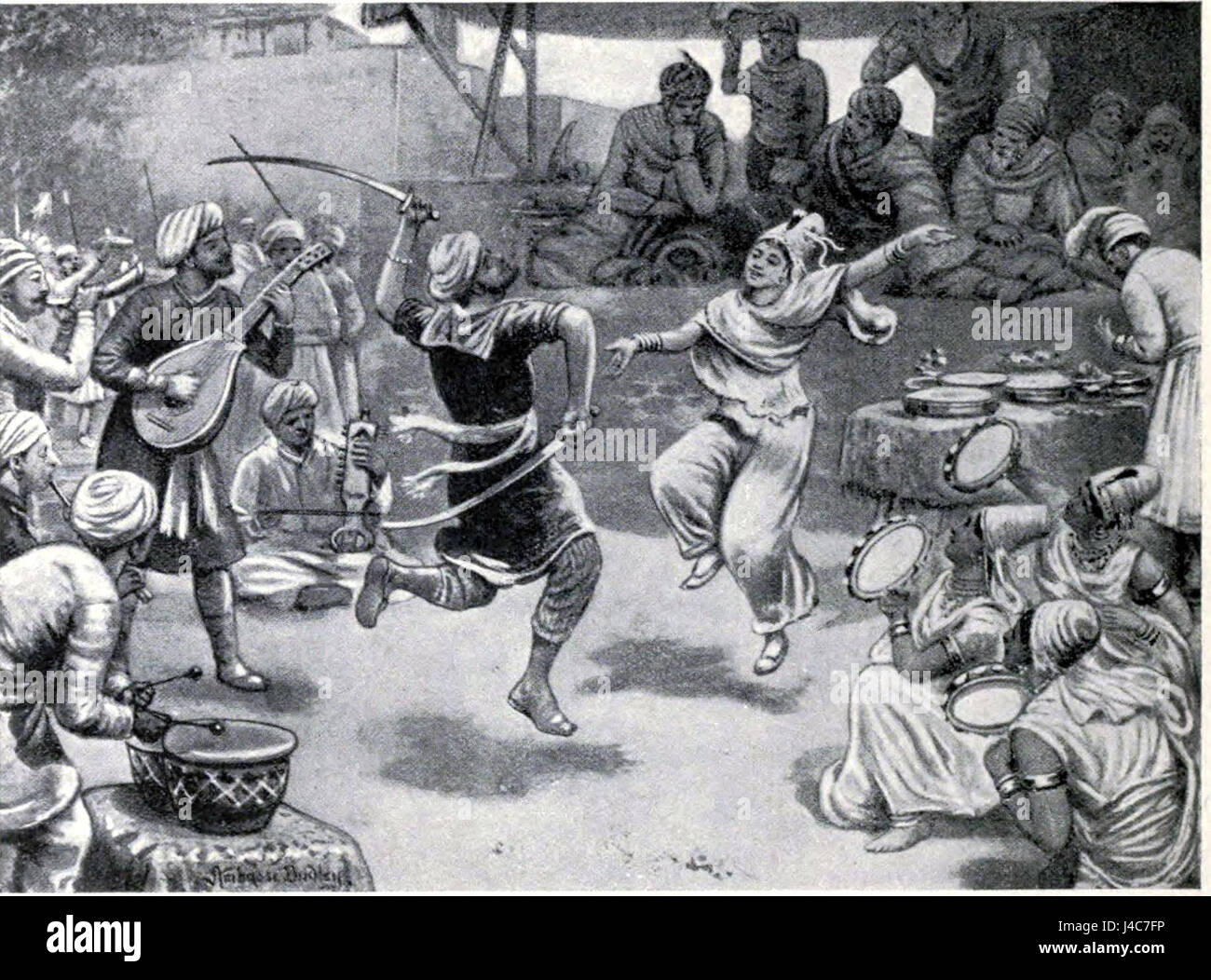 This historical artwork depicts the joyous celebration following the ...