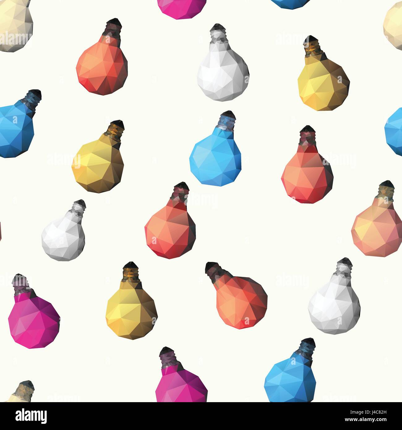 low poly light bulb. Seamless pattern Stock Vector Image & Art - Alamy