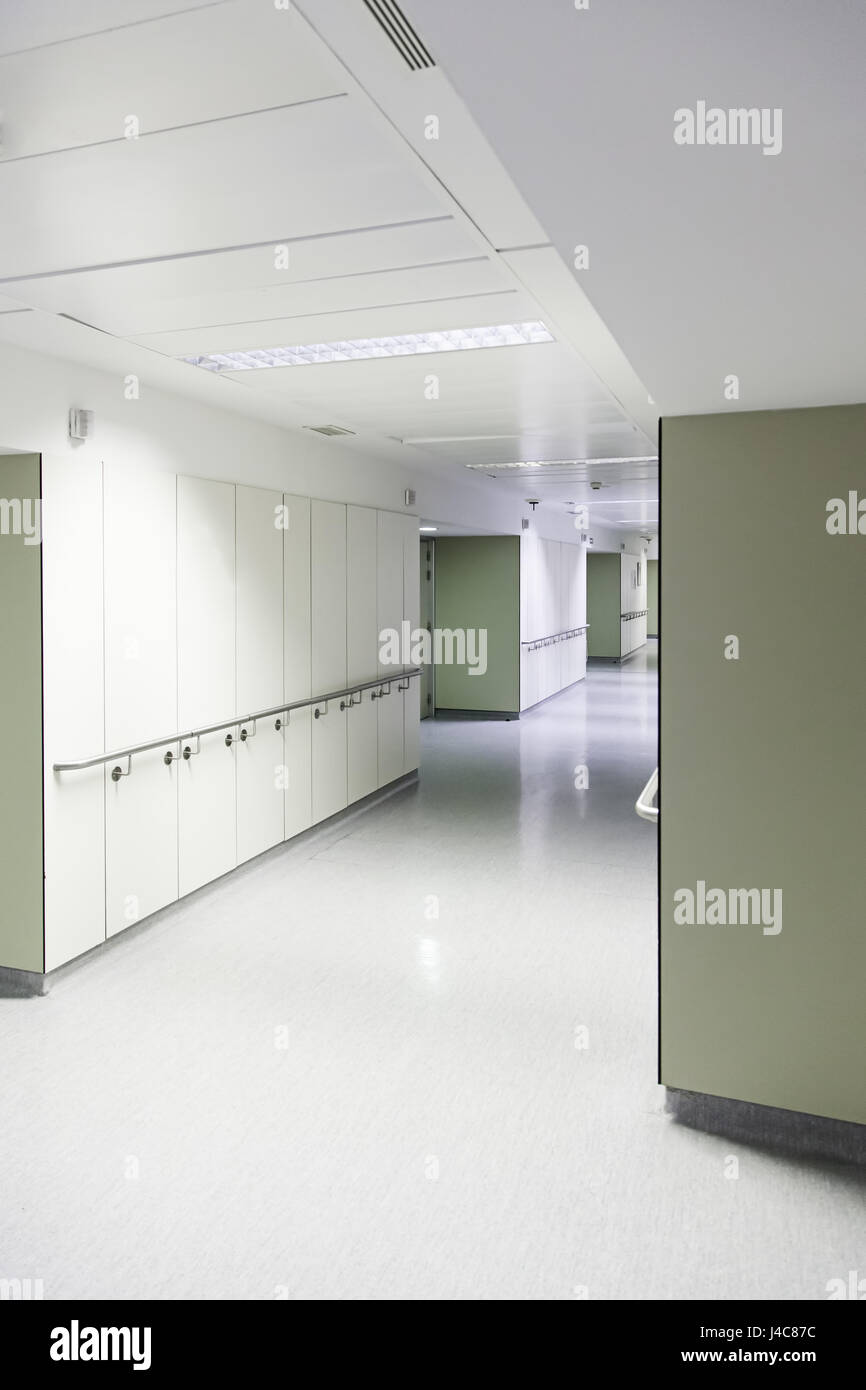 Corridor of a health hospital, detail of health and medicine, hospital ...
