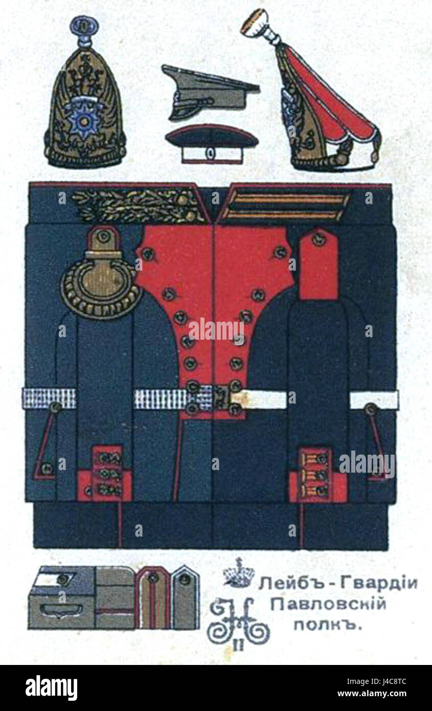 The Pavlovsky Life Guards Regiment of Russia in 1910 was one of the ...