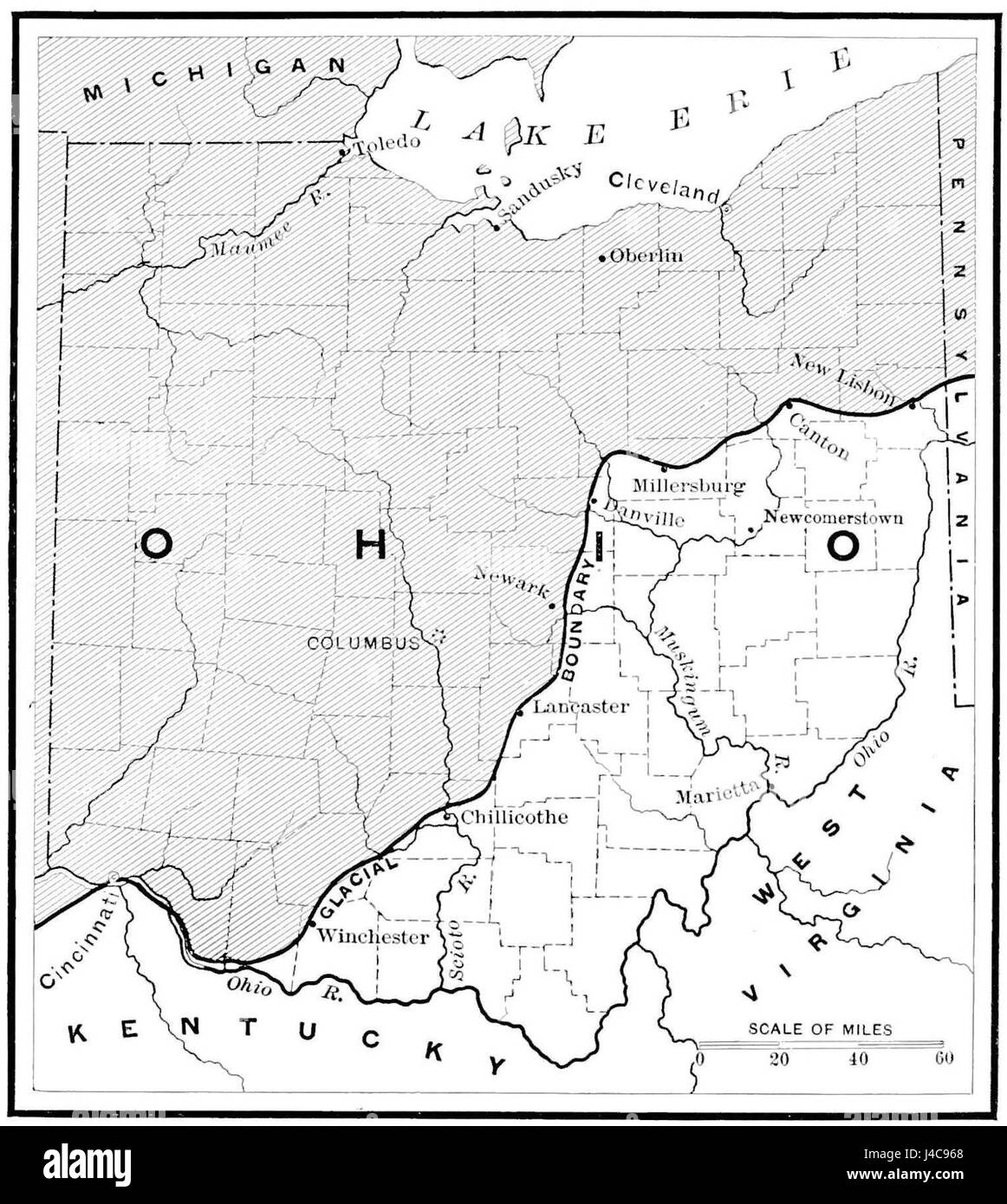 Ohio map hi-res stock photography and images - Alamy