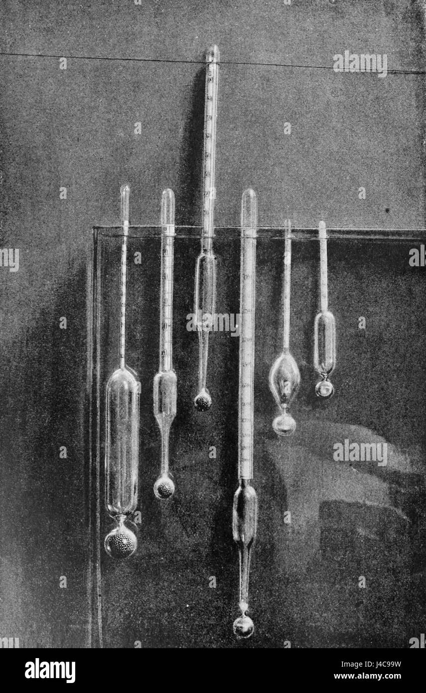 Density hydrometer Black and White Stock Photos & Images - Alamy