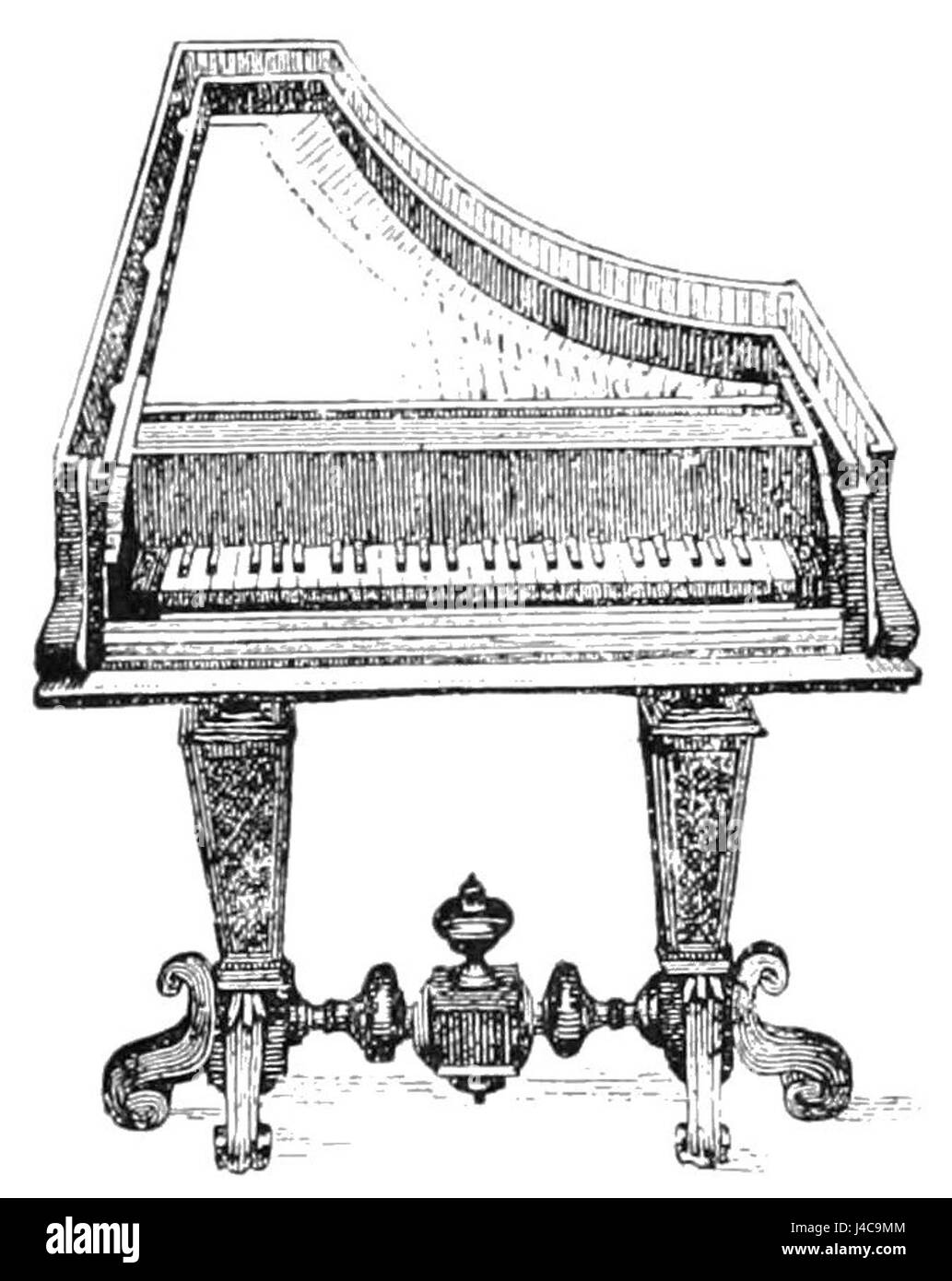 This illustration from PSM V40 depicts the piano invented by Bartolomeo ...