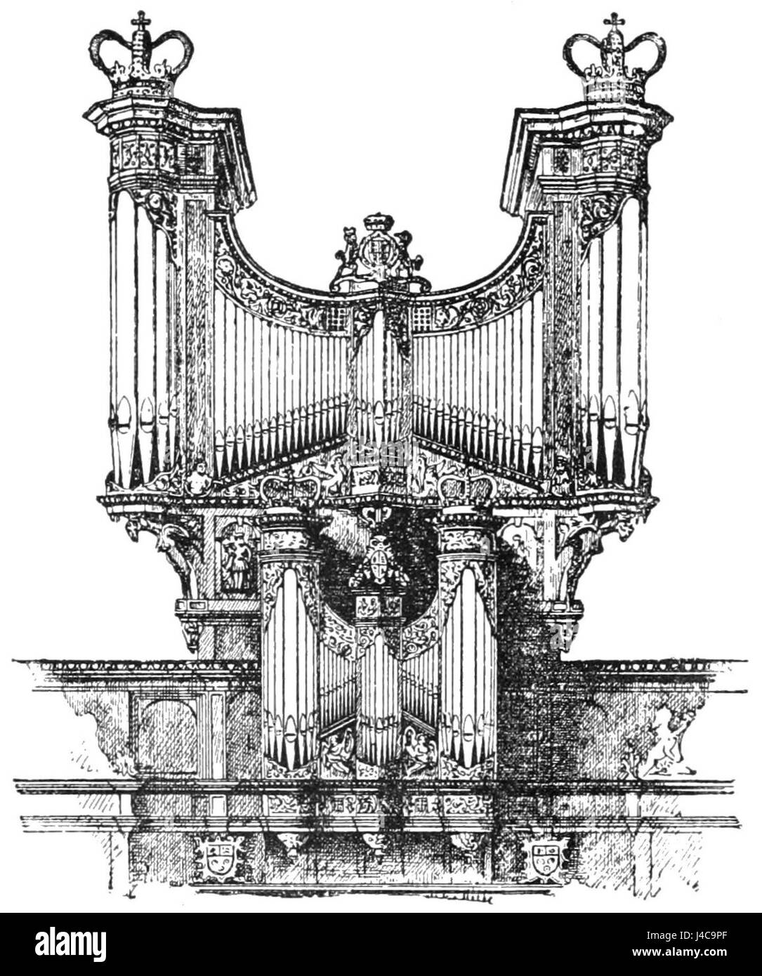 This image from PSM V40 D648 shows an organ at King's College ...