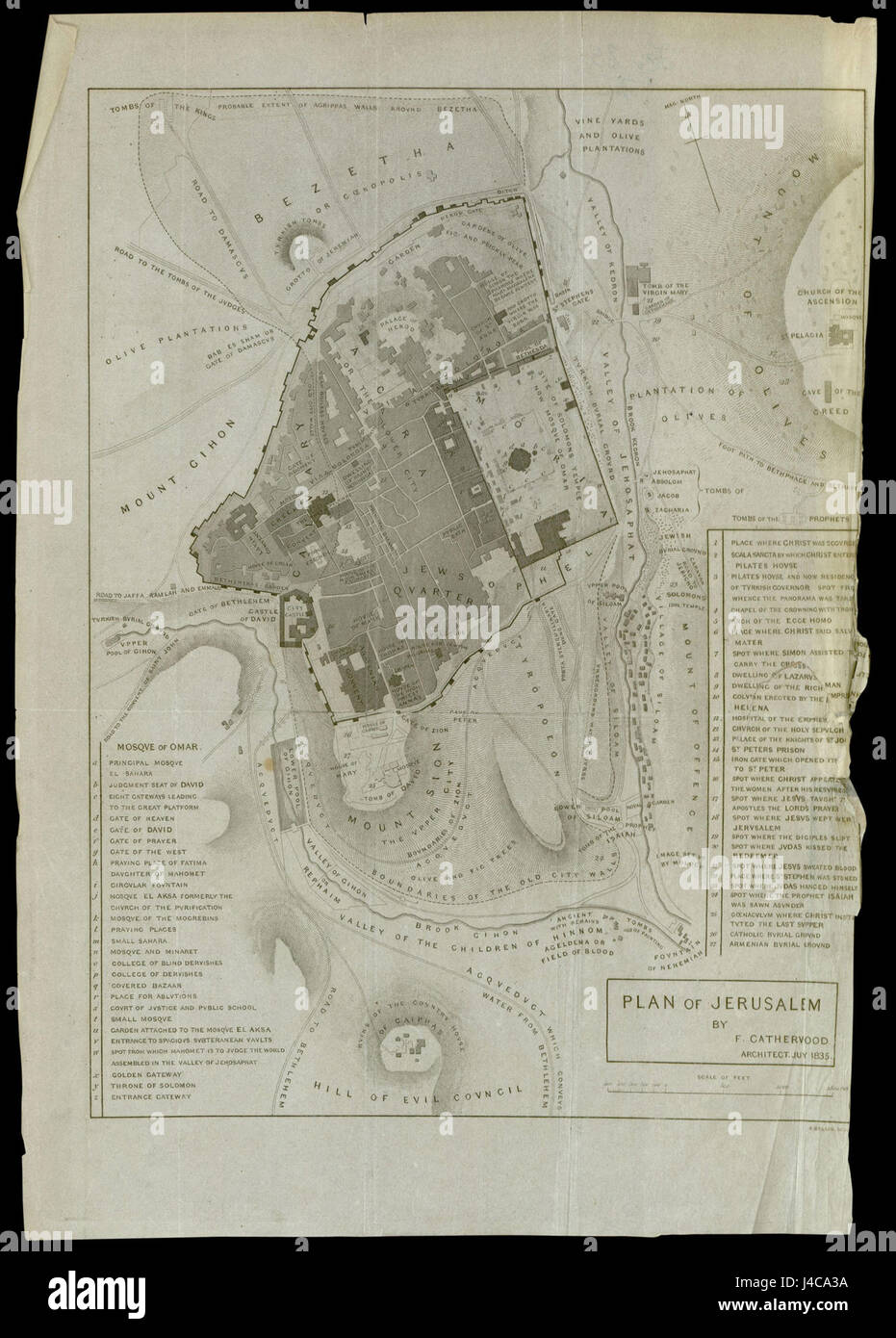 Plan of Jerusalem Stock Photo - Alamy