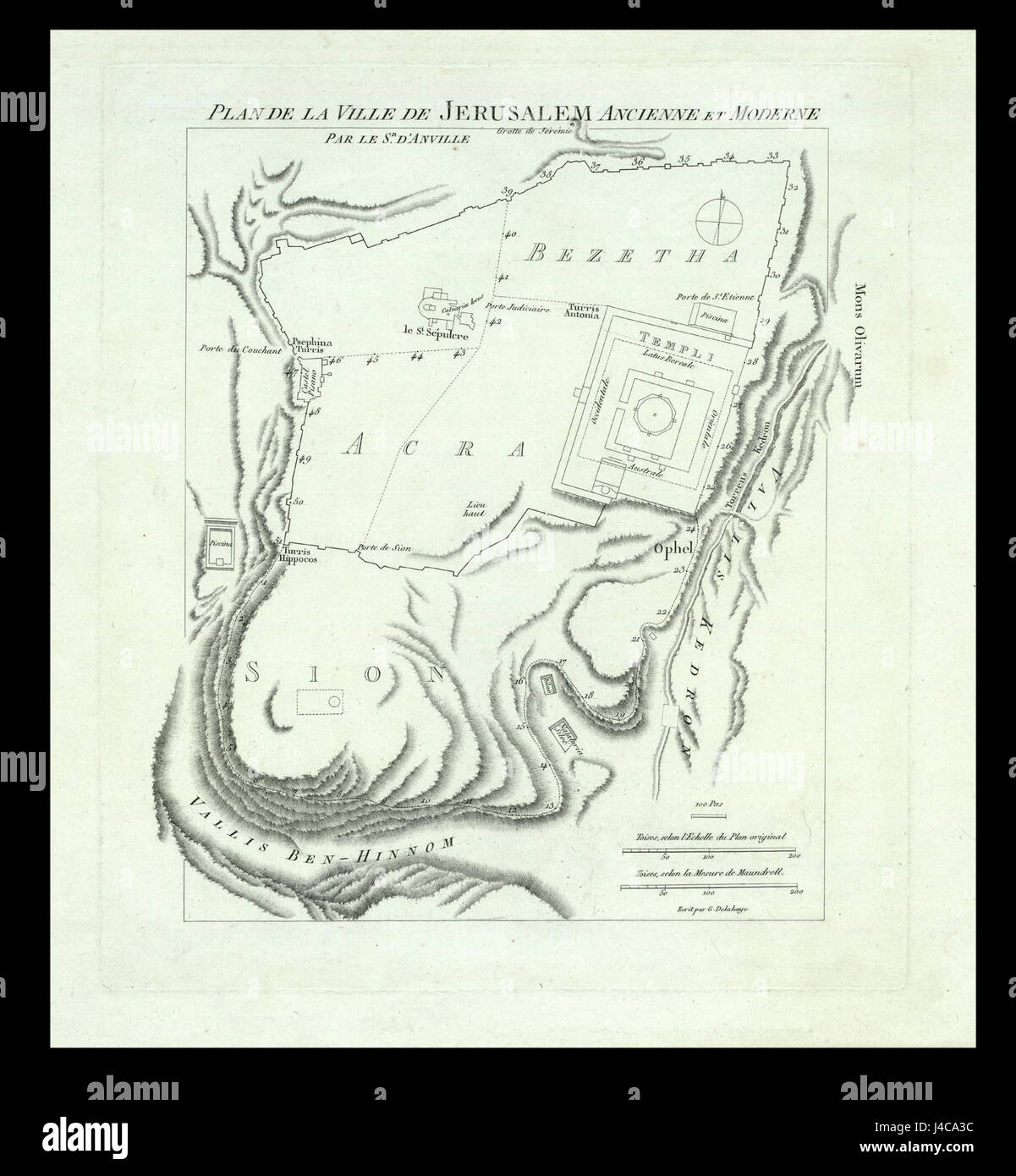 Ancient jerusalem map hi-res stock photography and images - Alamy