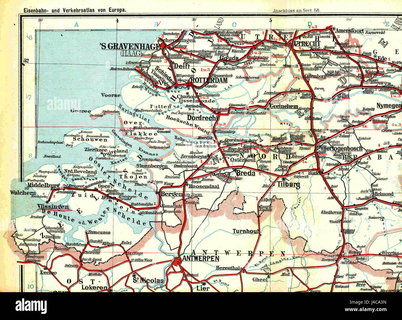 This is a rail map of Zeeland, showing the train routes and ...