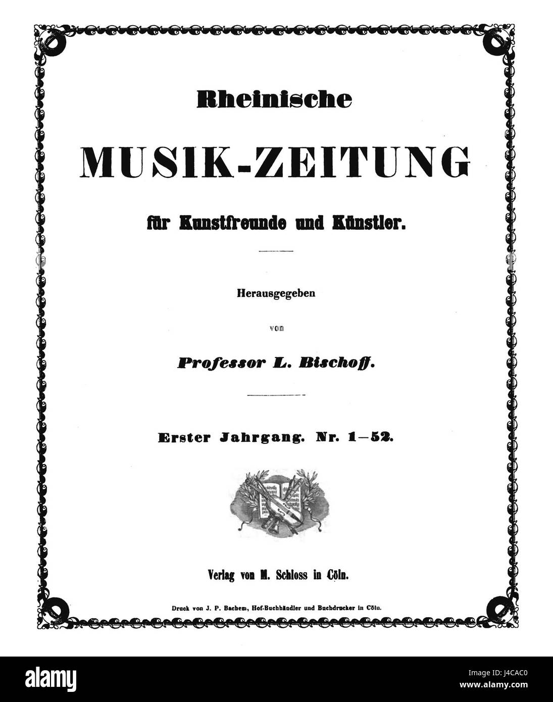 Rheinische Musik Zeitung was a German music periodical, first published ...