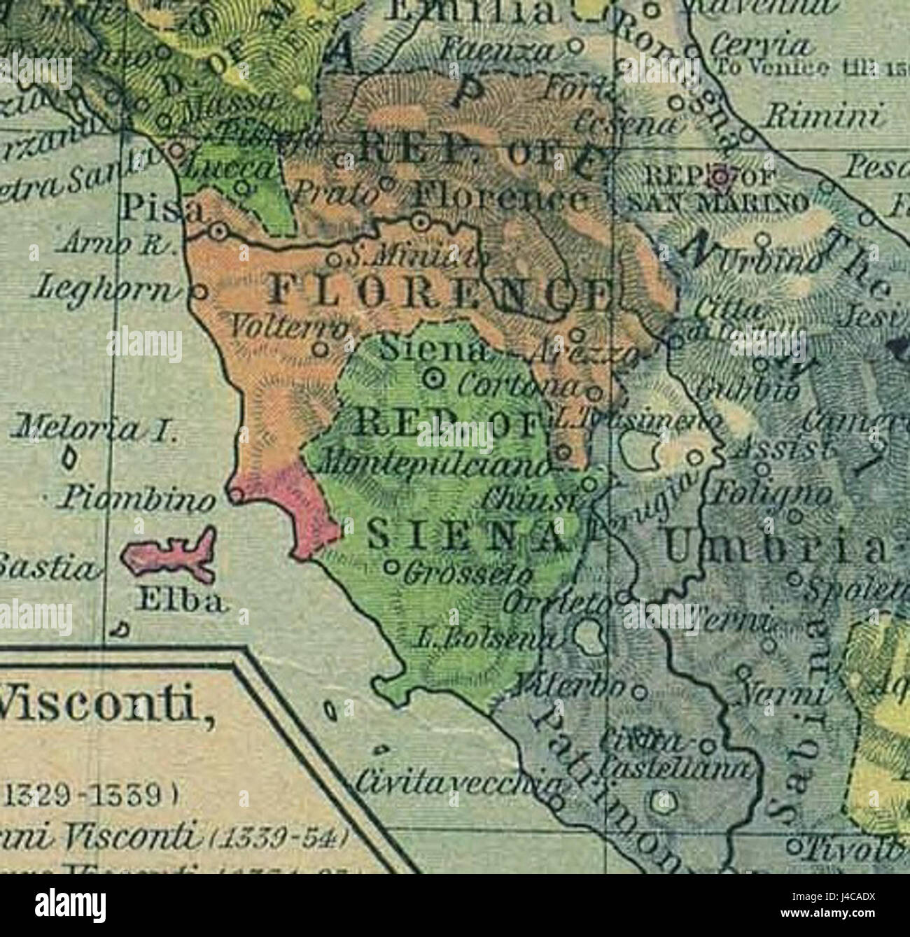 Siena map hi-res stock photography and images - Alamy