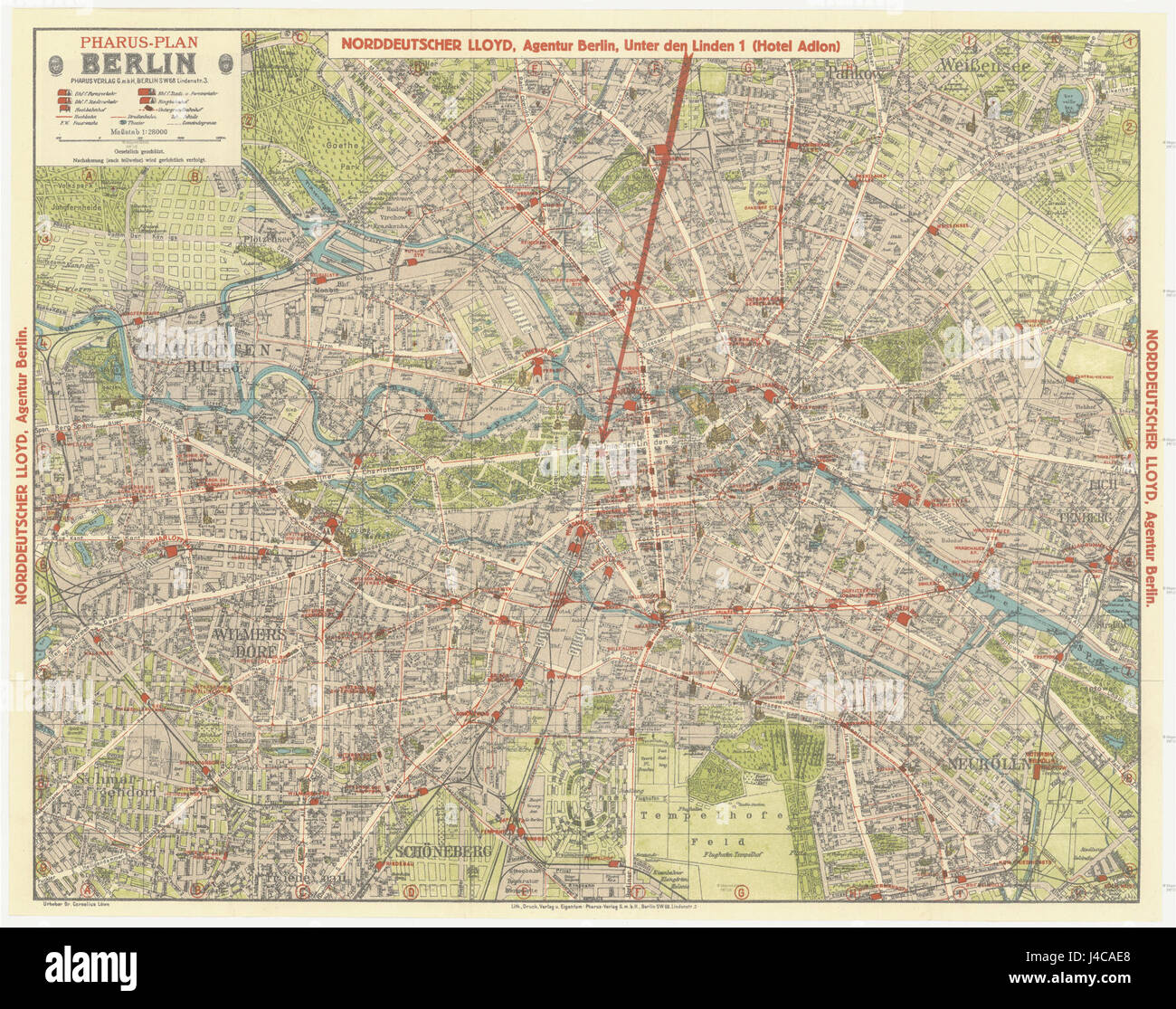 Pharus Plan Berlin 1926 Stock Photo - Alamy