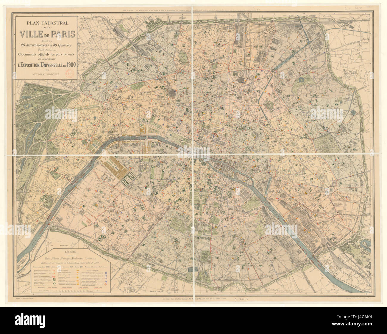The cadastral plan of Paris from 1898 provides a detailed mapping of ...