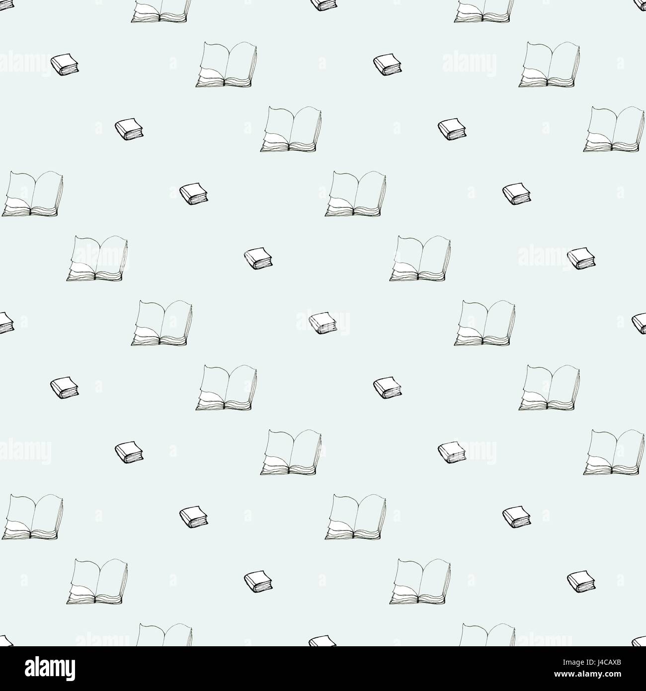 Seamless pattern with books Stock Vector Image & Art - Alamy