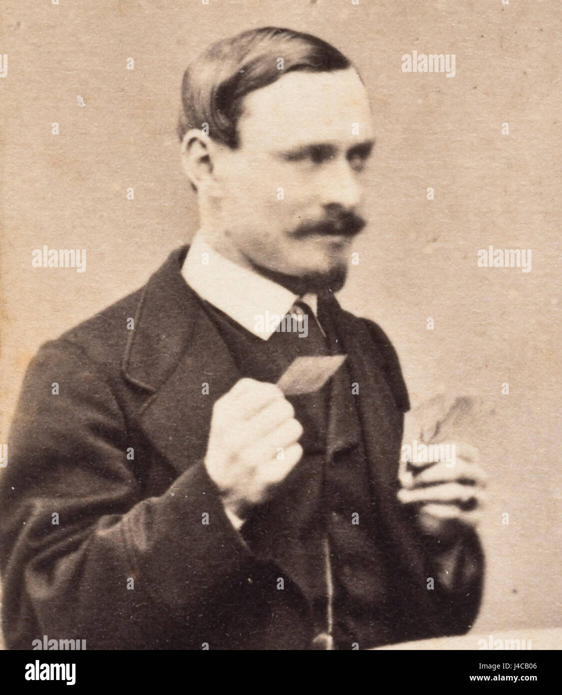 Alfred Perlat's self-portrait 'Perlat en joueur de carte', circa 1860 ...