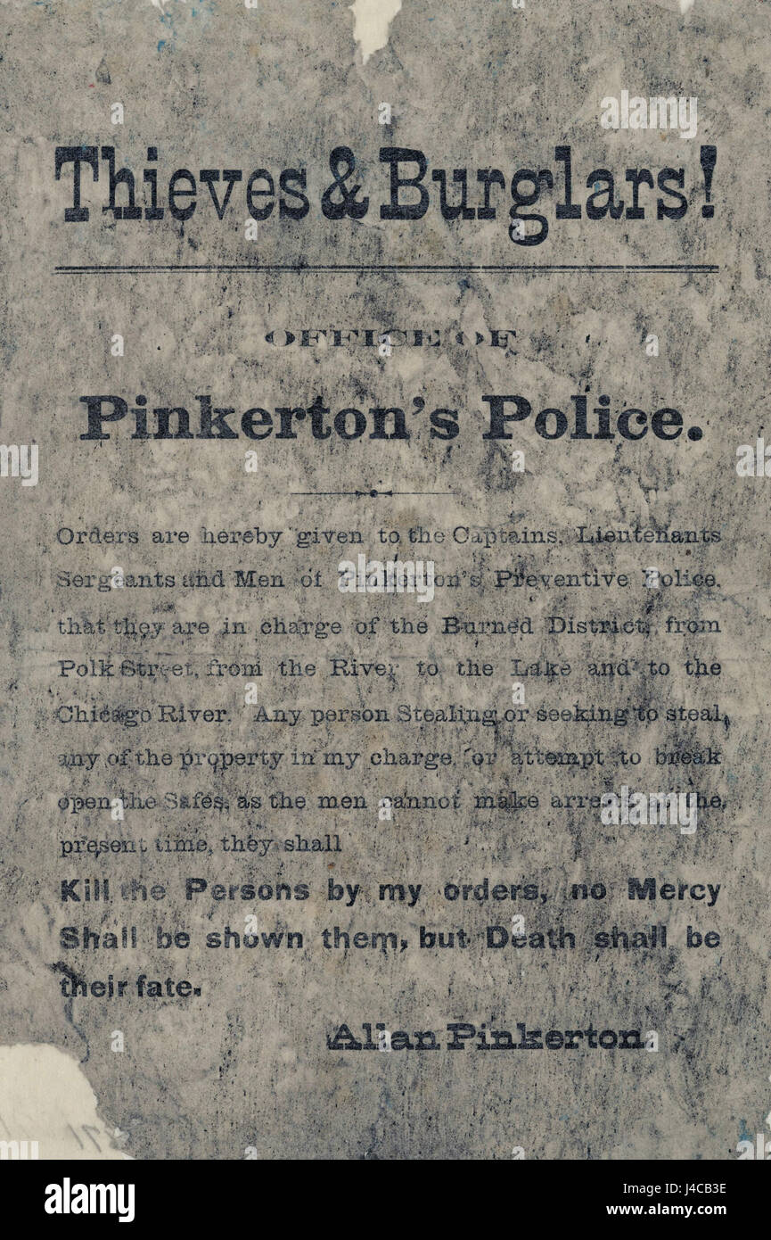 Pinkerton detective agency hi-res stock photography and images - Alamy