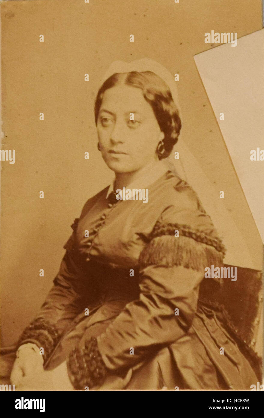 A carte de visite (cdv) photograph of Queen Dowager Emma of Hawaii ...