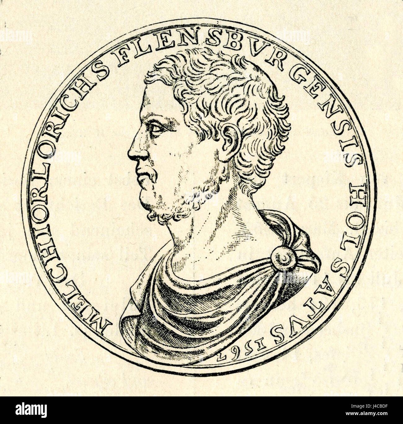 The portrait of Lorck Melchior, created in 1559, depicts the author and ...