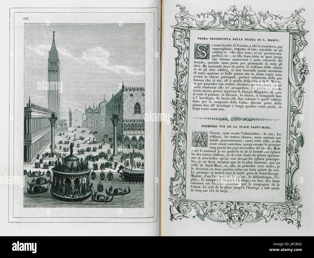 Prima prospettiva della piazza di S Marco Vecellio Cesare 1860 Stock ...