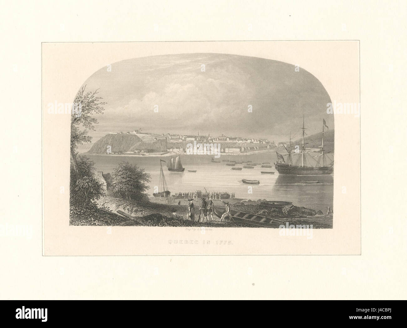 Historical map titled 'Quebec in 1775', sourced from the New York ...