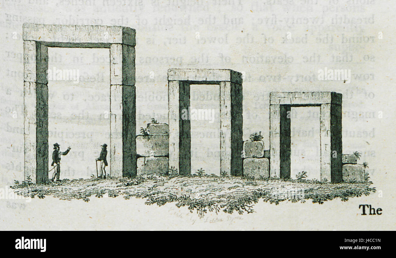 Edward Daniel Clarke's 1824 plan of the portals of the Theatre at ...