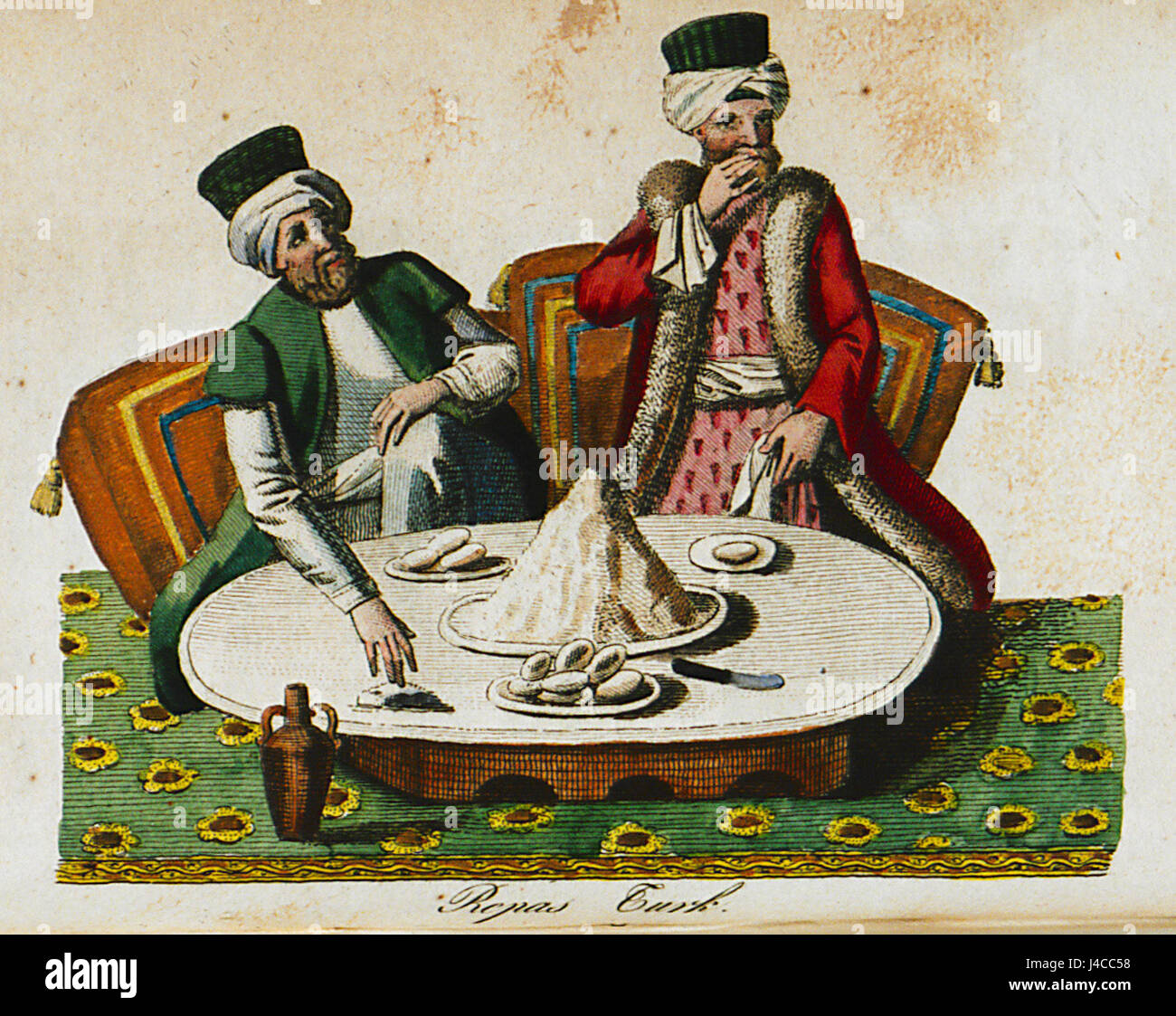 Repas turk Castellan is a historical illustration or artwork by Antoine ...