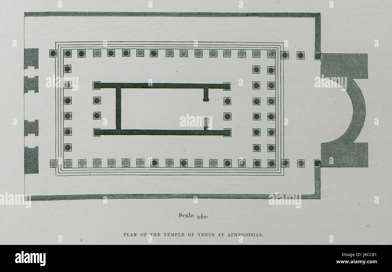 This plan, created by Charles Texier in 1864, depicts the Temple of ...