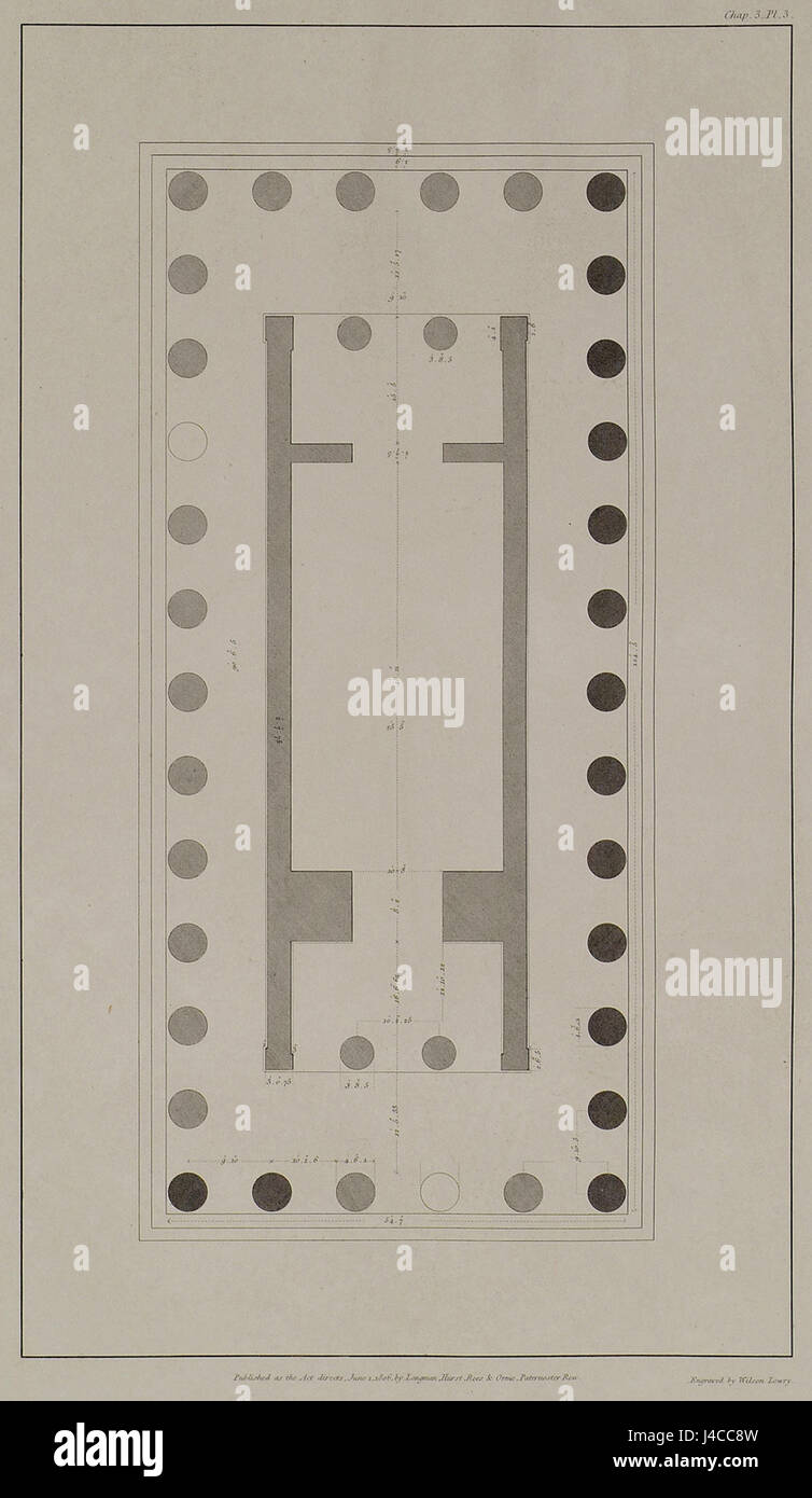 William Wilkins' 1807 plan of the Temple of Juno Lucina provides ...