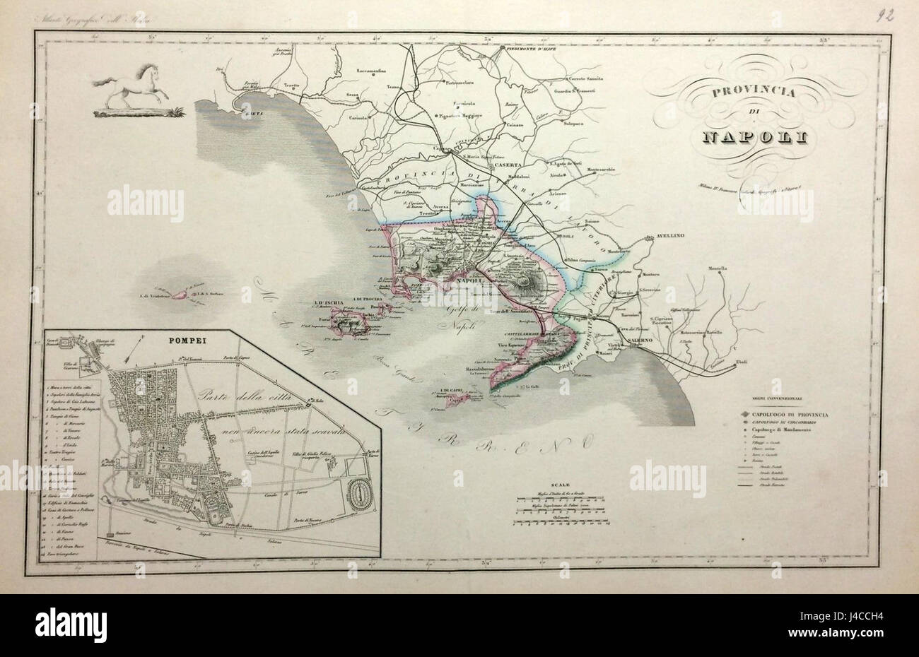 'Provincia di Napoli' (1868) is a historical work or map detailing the ...