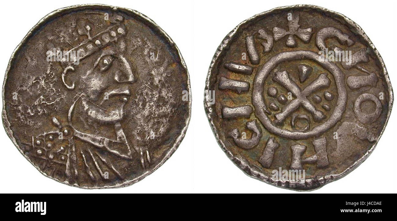 A medieval coin, the Pfennig, minted during the reign of Holy Roman ...