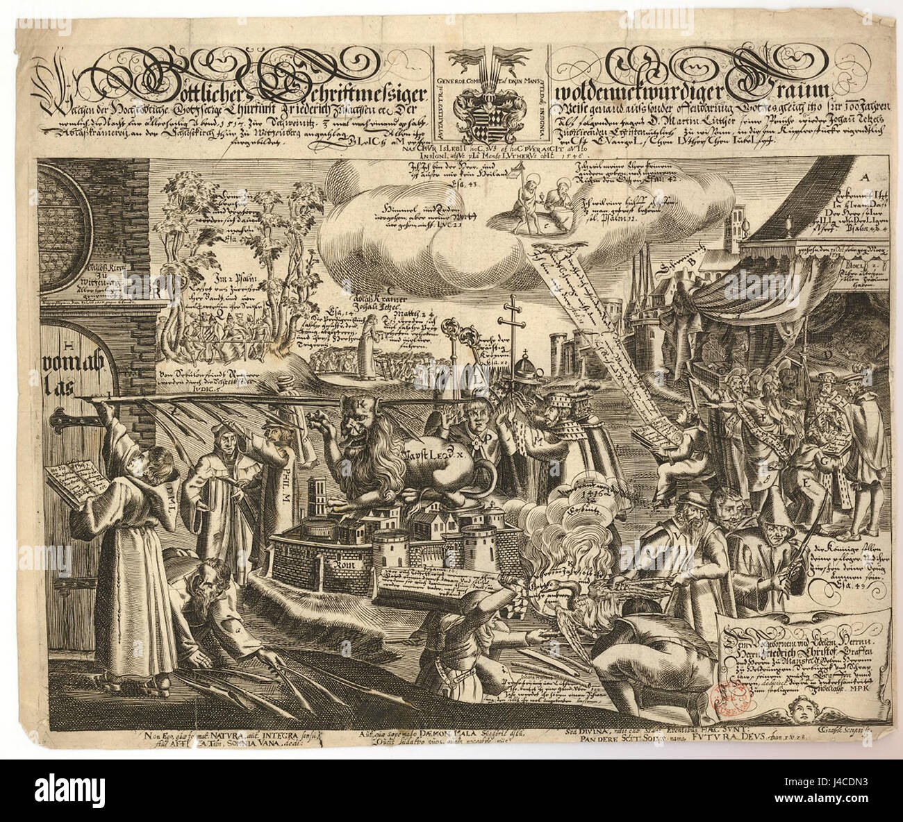 Reformation centenary broadsheet Stock Photo - Alamy