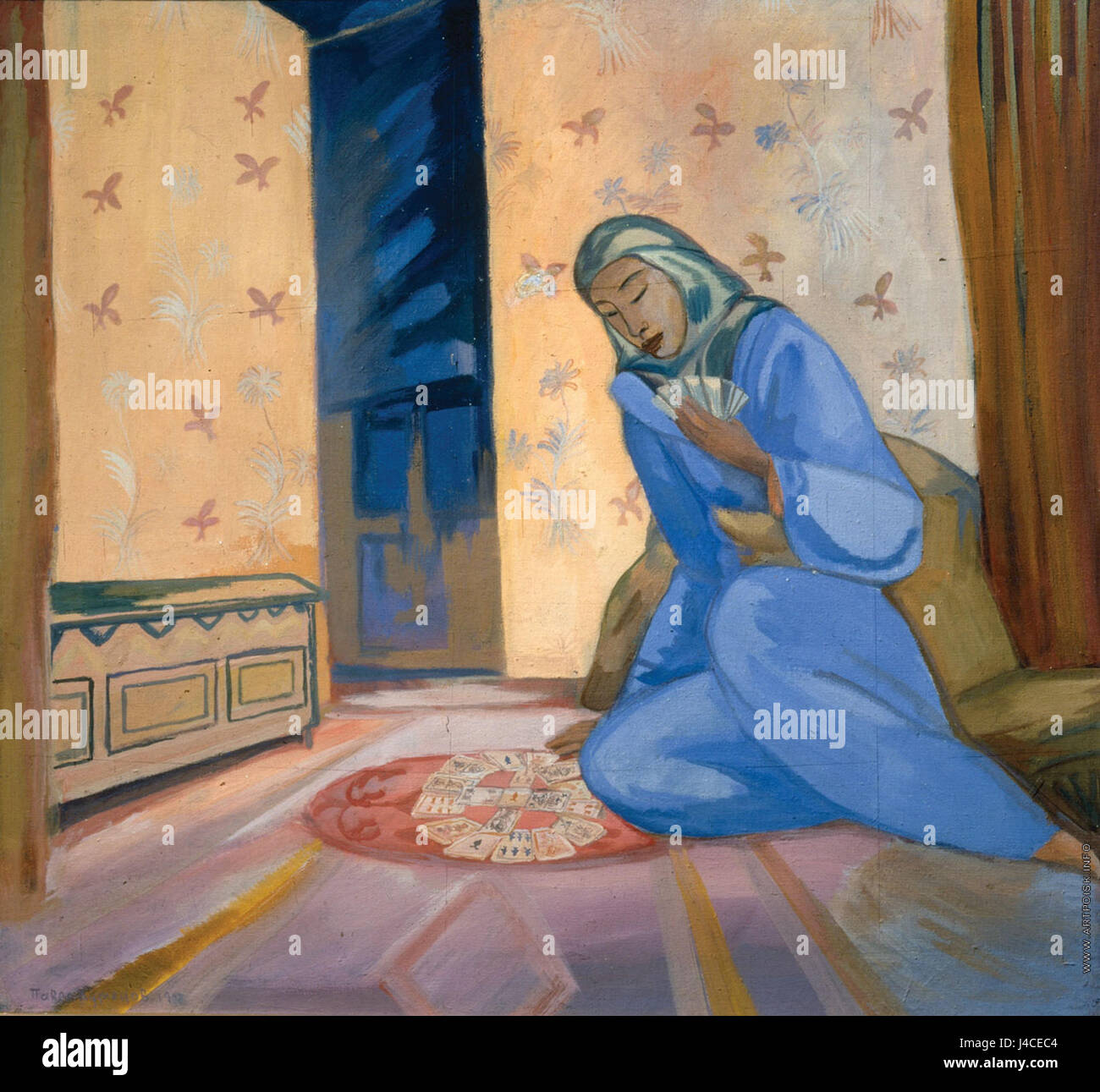 Pavel Kusnetzov's 'Fortune Telling' (1912) is a painting that explores ...