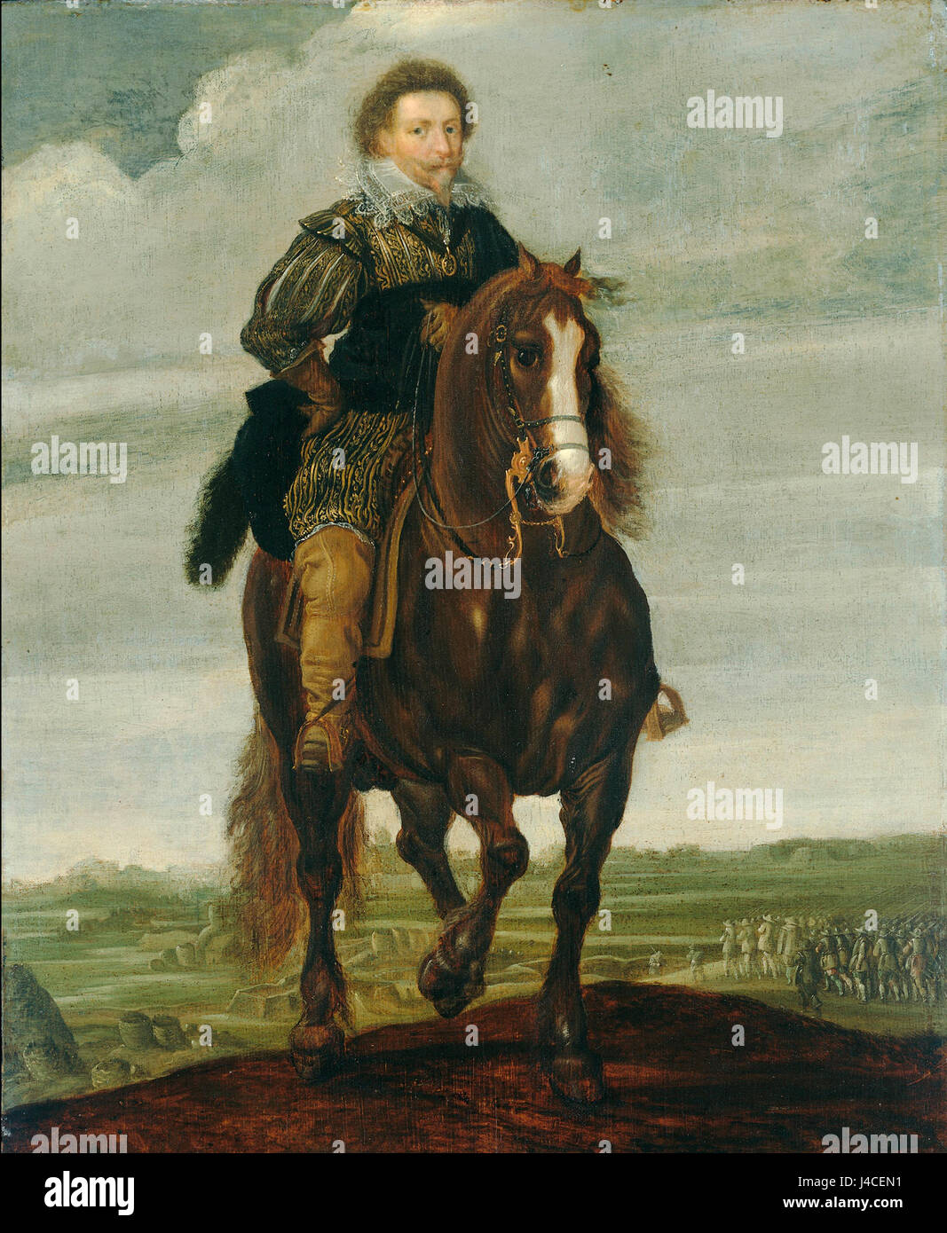 'Prins Frederik Hendrik te paard' is a historical painting housed at ...
