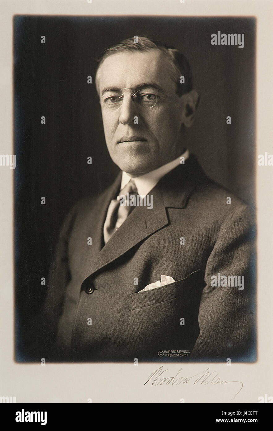 President Woodrow Wilson by Harris & Ewing, 1914 Stock Photo - Alamy