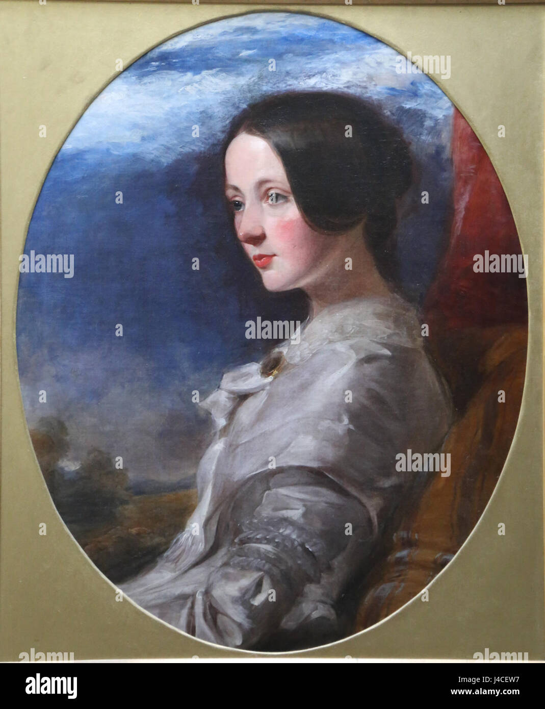 This is a portrait by Richard Buckner, featuring a young woman. The ...